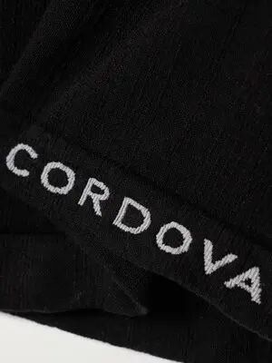 Cordova Sol" Ribbed Stretch-jersey Turtleneck Top - Black
