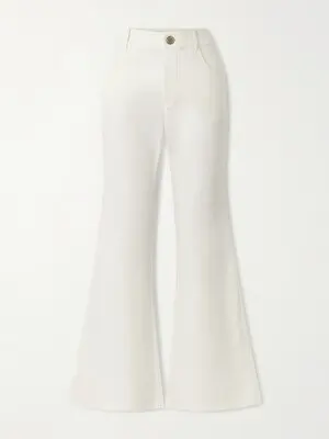 Alix Of Bohemia Silk-twill Flared Trousers