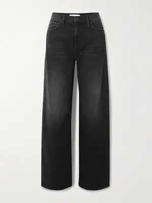 MOTHER The Dodger Sneak Mid-rise Straight-leg Jeans - Black