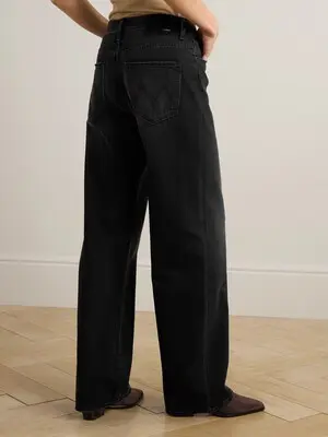 MOTHER The Dodger Sneak Mid-rise Straight-leg Jeans - Black