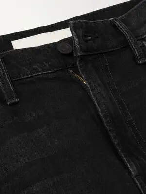 MOTHER The Dodger Sneak Mid-rise Straight-leg Jeans - Black