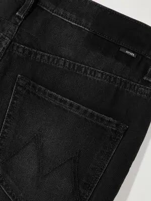MOTHER The Dodger Sneak Mid-rise Straight-leg Jeans - Black