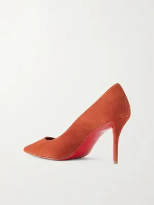 CHRISTIAN LOUBOUTIN Miss Z 80 Suede Pumps - Red