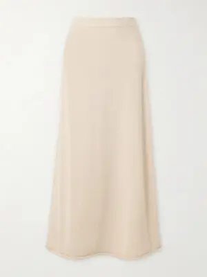THE ELDER STATESMAN Cashmere Maxi Skirt - Neutrals