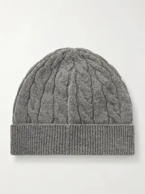 Loro Piana Cedar Cable-knit Cashmere Beanie - Gray