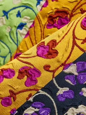 La DoubleJ Paneled Embroidered Cloqué Maxi Dress - Multi