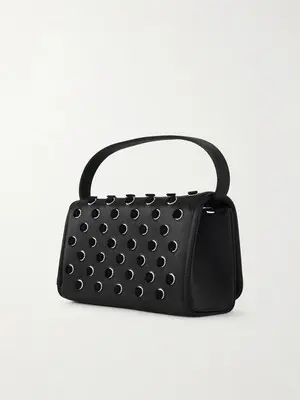ROGER VIVIER Pilgrim Buckle Embellished Satin Clutch