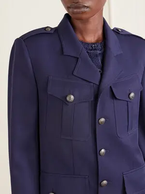 Ralph Lauren Annabeth Grain De Poudre Wool Jacket