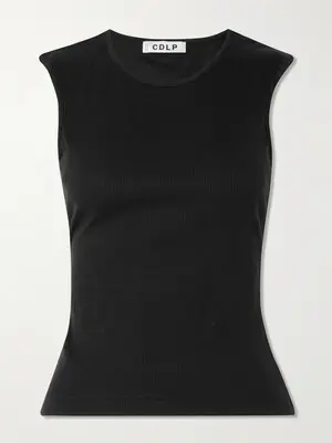 CDLP Ribbed Tencel™ Lyocell-blend Jersey Tank Top - Black