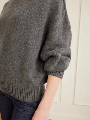 Khaite Willem Cashmere Turtleneck Sweater - Gray