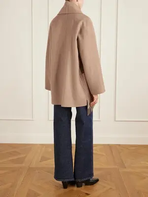 Max Mara Belted Fringed Camel Hair Coat