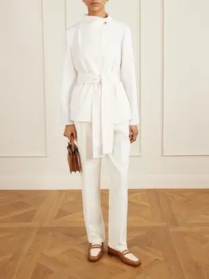 Max Mara Belted Darted Scuba Jacket