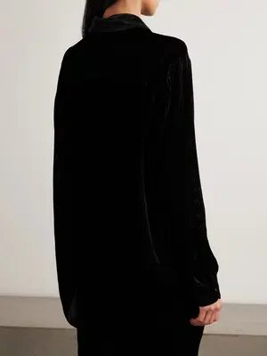 THE ROW Gavina Ribbed Velvet Shirt