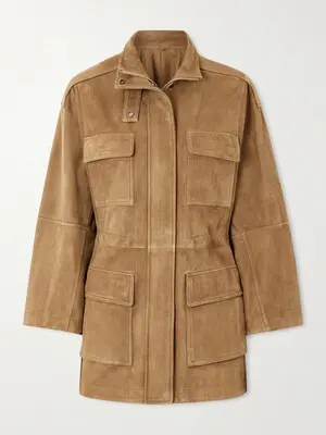 Brunello Cucinelli Suede Safari Jacket - Brown