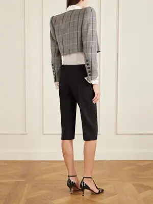 Chloé Buckle-embellished Wool-crepe Capri Pants