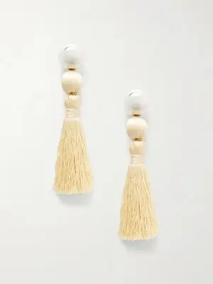 SOPHIE BUHAI Sterling Silver Venetian Tasseled Earrings - Neutrals
