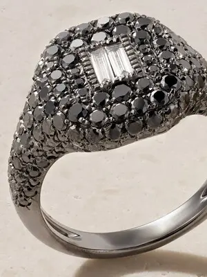 Shay 18-karat Gold Diamond Signet Ring