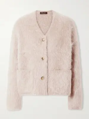 Loro Piana Cherry Hill Cardigan In Mohair And Cashmere Blend - Neutrals