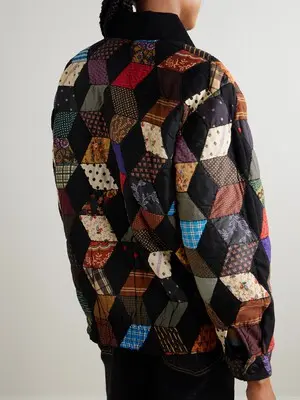 Sea Cressida Quilted Patchwork Cotton Jacket With Corduroy Trim