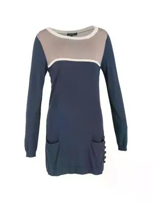 Max Mara Striped Long Sleeve Sweater - Blue
