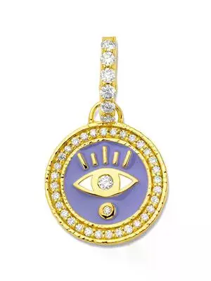 BUDDHA MAMA Yellow Diamond Evil Eye Pendant - Gold