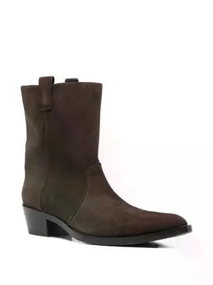 Khaite Clive Suede Ankle Boots - Brown