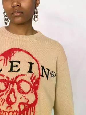 Philipp Plein Intarsia-knit Skull Jumper