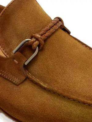 Magnanni Braided-strap Suede Loafers
