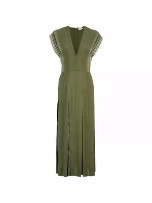 Zeus+dione Selene V-neck Midi Dress - Green