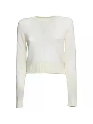 JIL SANDER Crew Neck Long Sleeved Sweater - White