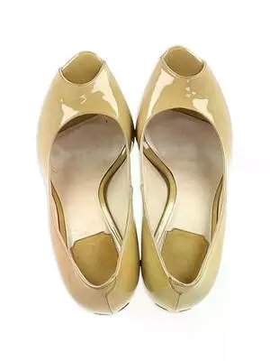 Dior Peep-toe Patent Leather Platform Pumps