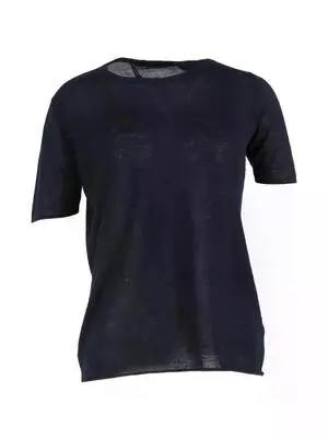 JOSEPH Crew-neck Cotton T-shirt - Blue