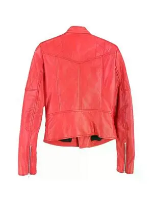 JOSEPH Quilted Biker Leather Jacket