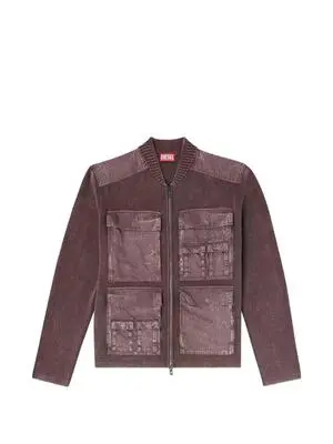 DIESEL® K-gerome Zip-up Cardigan With Cargo Pockets