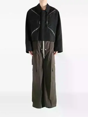 Rick Owens Zip-up Cropped Jacket - Black