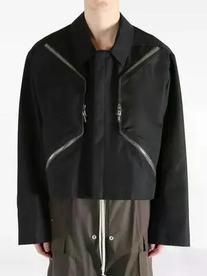 Rick Owens Zip-up Cropped Jacket - Black