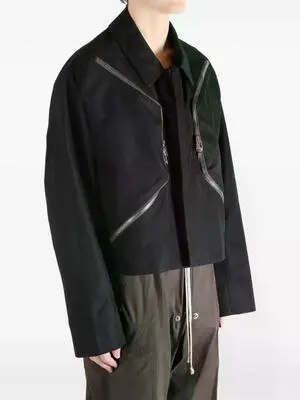 Rick Owens Zip-up Cropped Jacket - Black