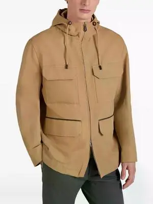 Montedoro Hooded Jacket With Contrast Piping