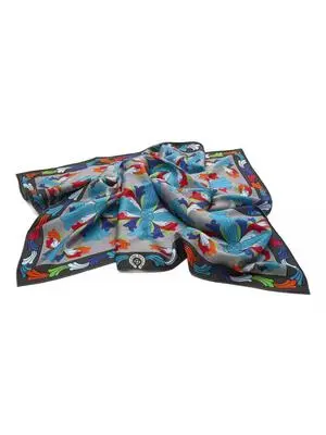 Chrome Hearts Ceiling Floral-print Scarf - Grey