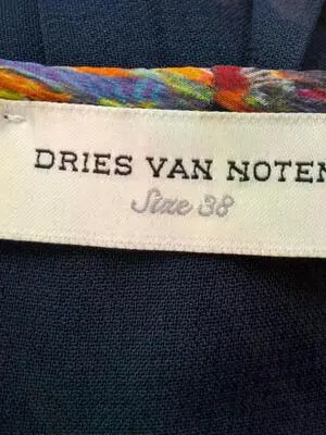 Dries Van Noten Sheer Pleated Asymmetric Dress