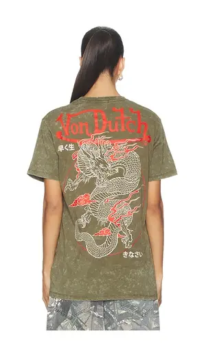 VON DUTCH Dragon Graphic T-shirt
