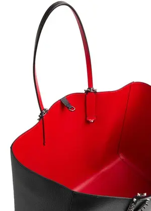 CHRISTIAN LOUBOUTIN Cabata Large Leather Tote With Stud Embellishments - Black