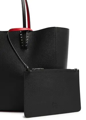 CHRISTIAN LOUBOUTIN Cabata Large Leather Tote With Stud Embellishments - Black