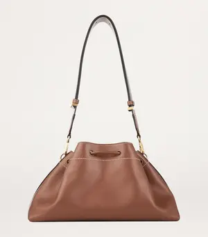 JIMMY CHOO Medium Leather Bucket Bag With Drawstring