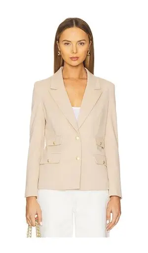 Central Park West Nautical Dickey Blazer With Attached Hoodie