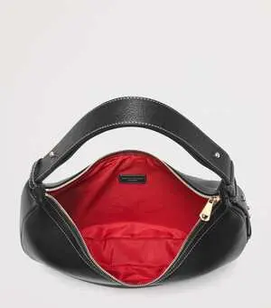 ASPINAL OF LONDON Large Soho Crescent Cross-body Bag - Black