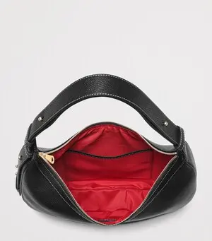 ASPINAL OF LONDON Large Soho Crescent Cross-body Bag - Black