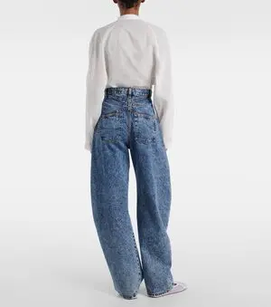 Alaïa High-rise Barrel-leg Jeans