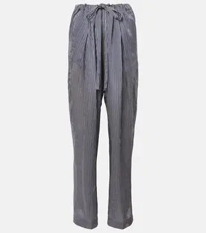 Khaite Trenton Striped Straight Pants