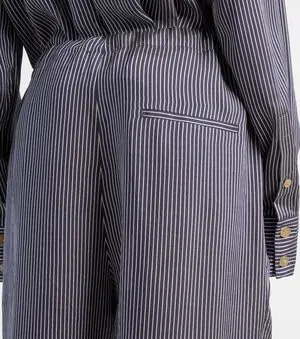 Khaite Trenton Striped Straight Pants